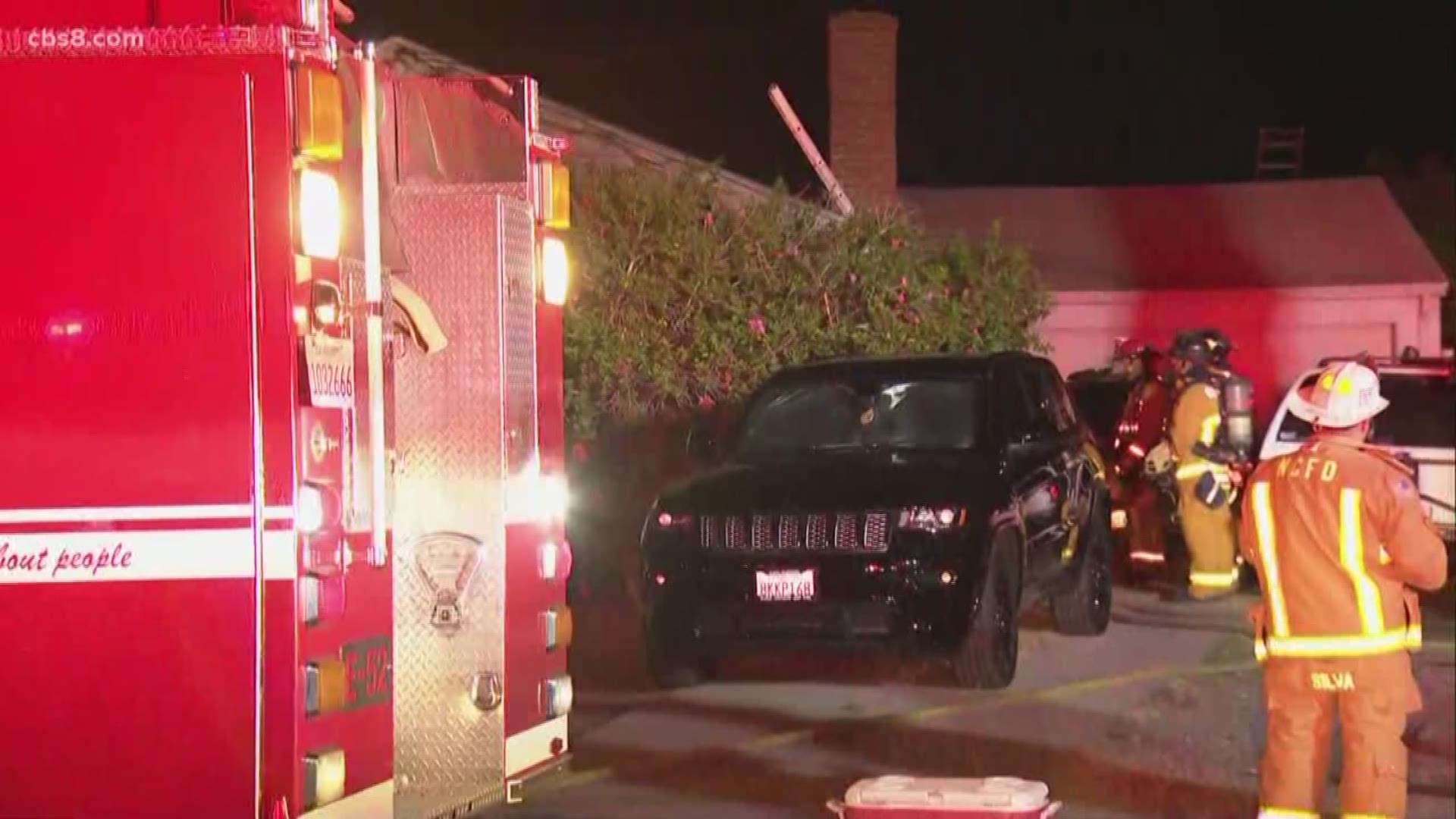 Firefighters battle house fire in Chula Vista | cbs8.com