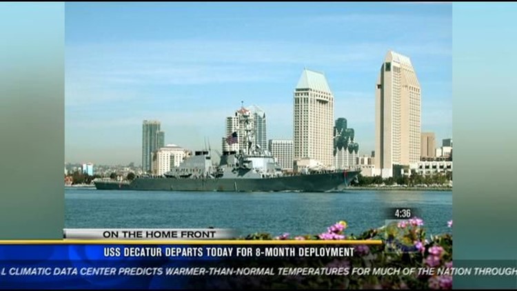 USS Decatur set to depart on 8 month deployment | cbs8.com