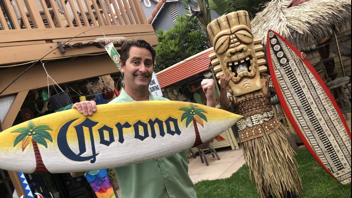 Tiki Man finds paradise at home in his own backyard | cbs8.com