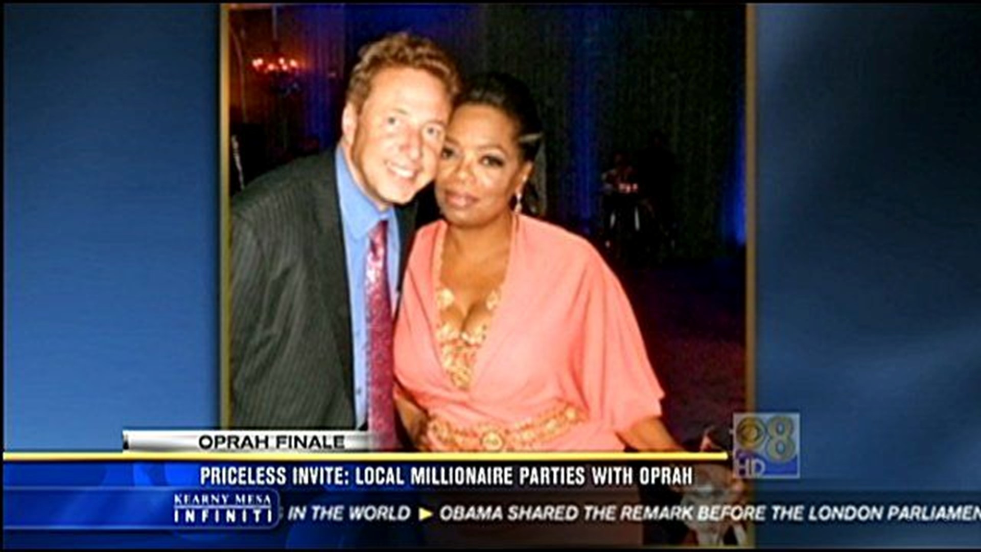 Golden ticket: Local millionaire parties with Oprah | cbs8.com