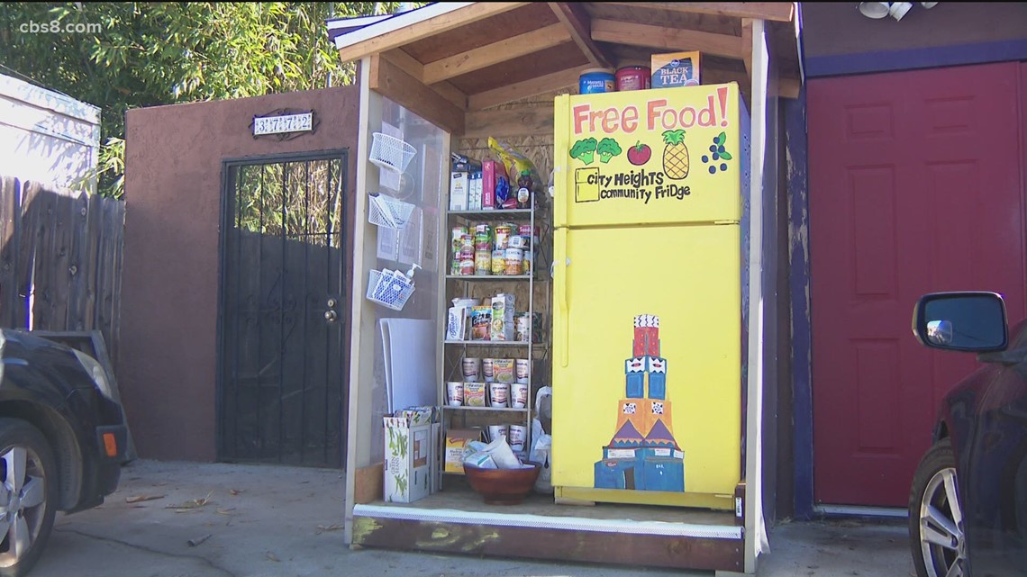City Heights community fridge helps neighbors feed neighbors | cbs8.com