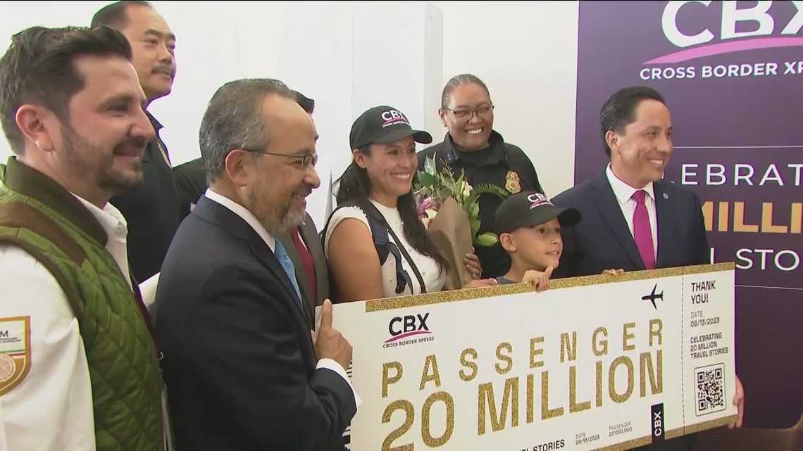 Cross Border Xpress celebrates the 20 million passenger mark | cbs8.com