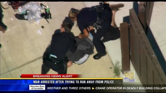 Man arrested after trying to run away from police | cbs8.com