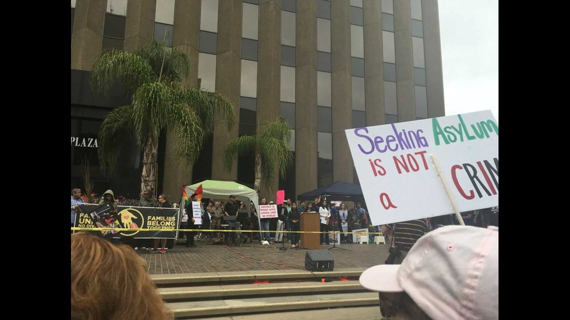 Thousands gather for multiple immigration protests across the county ...