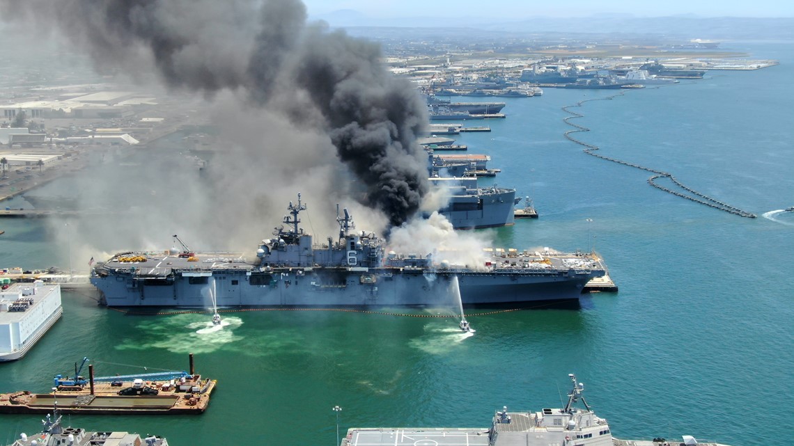 21 hospitalized with injuries from fire, explosion on USS Bonhomme ...