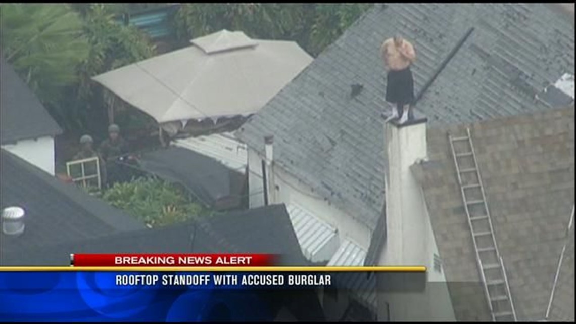 Rooftop standoff with alleged burglar ends in L.A. | cbs8.com