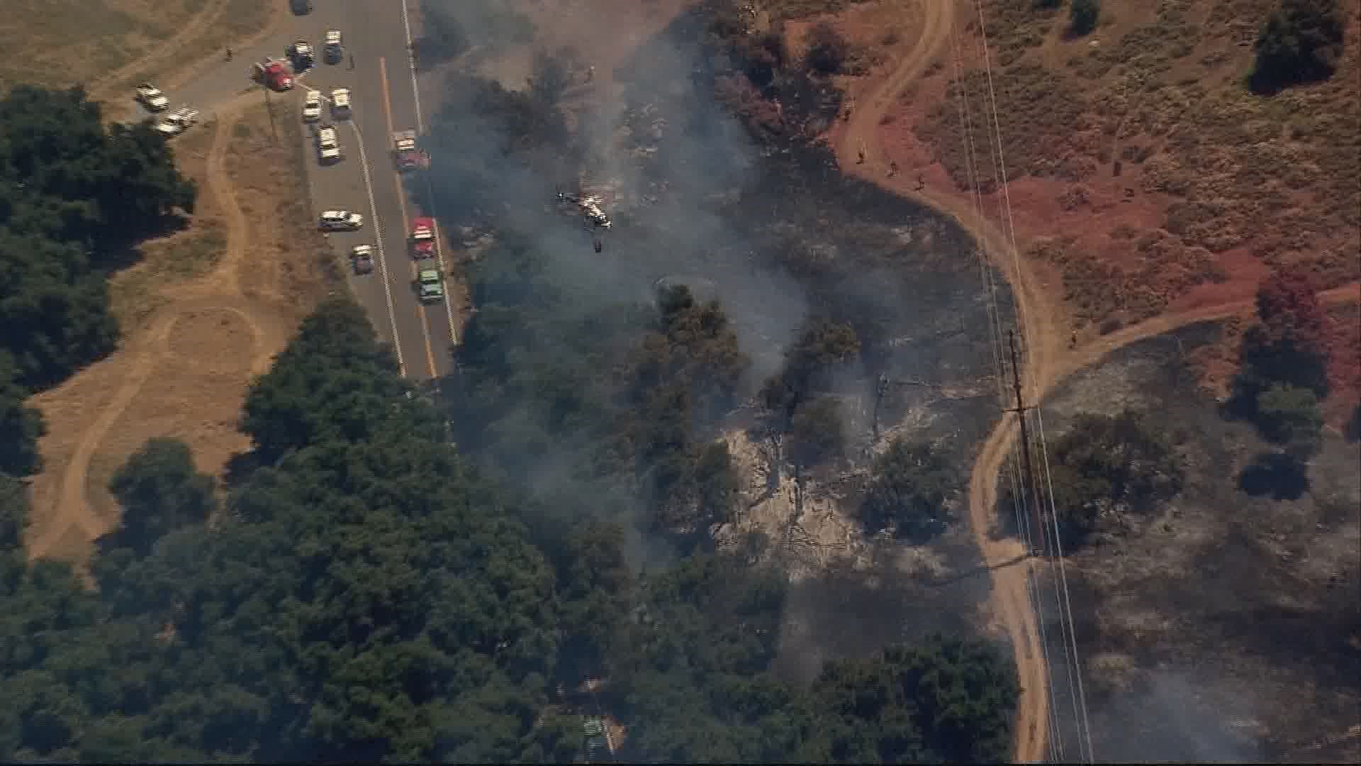 Brush fire chars field in Pauma Valley | cbs8.com