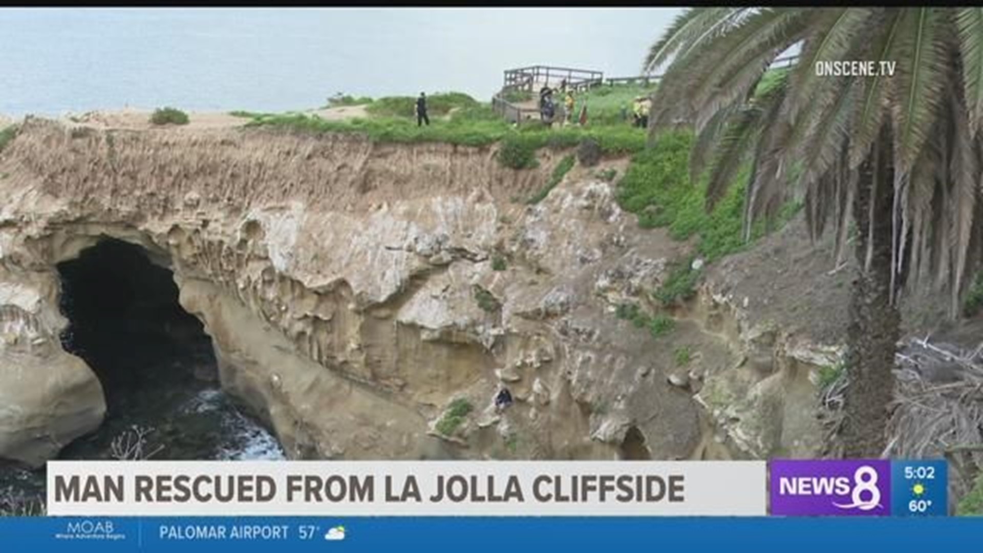 Firefighters rescue man stranded on cliff in La Jolla | cbs8.com Firefighters rescue man stranded on cliff in La Jolla | cbs8.com