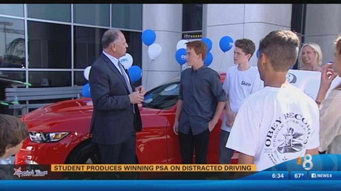 Distracted driving video essay contest winner announced | cbs8.com