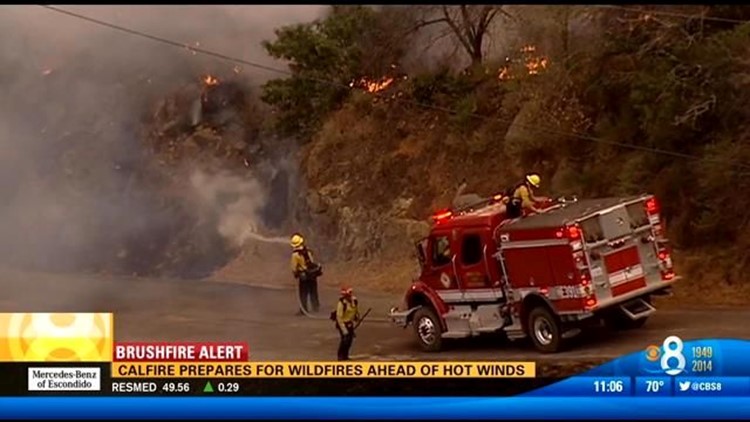 Cal Fire prepares for wildfires ahead of hot, windy weather | cbs8.com