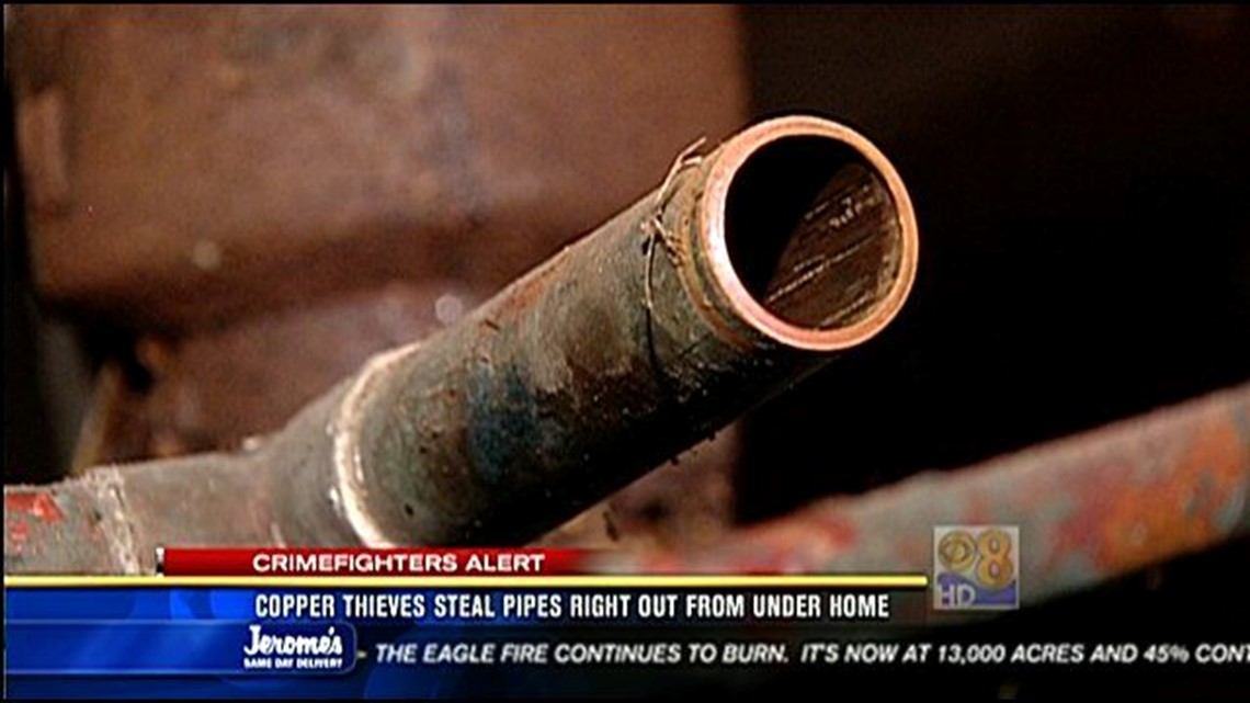 Copper thieves steal pipes right out from under home | cbs8.com