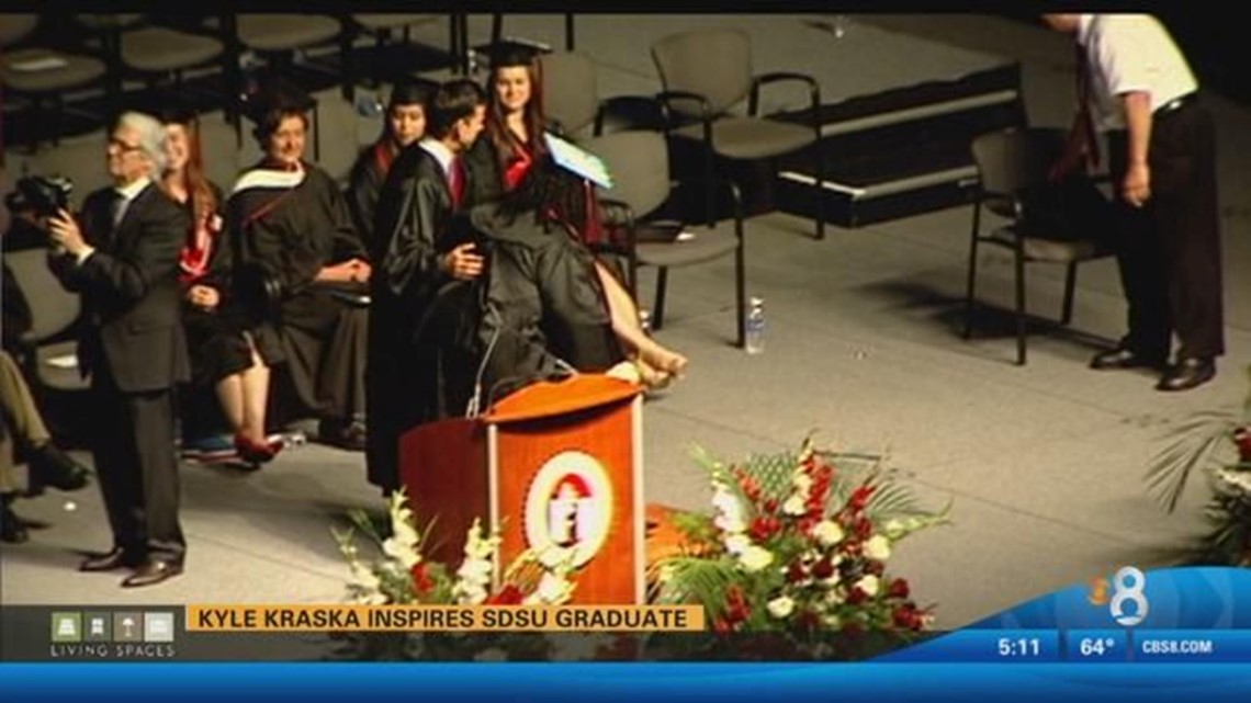 Kyle Kraska inspires SDSU graduate | cbs8.com