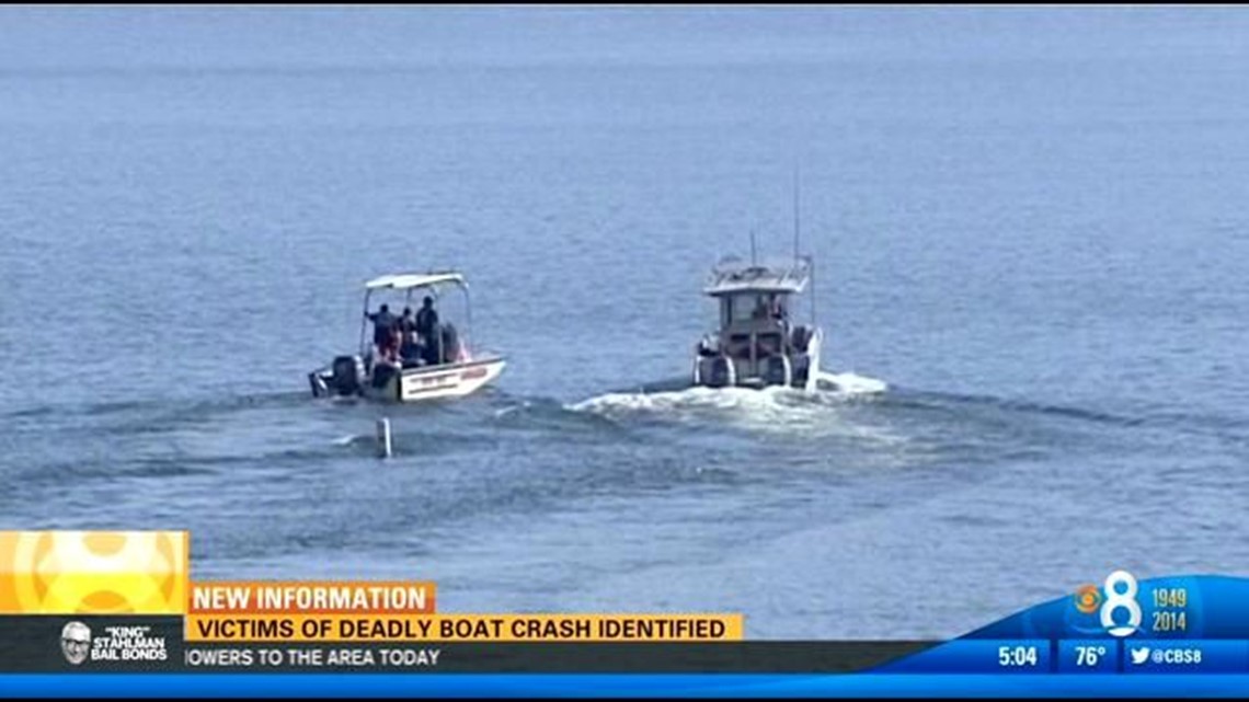 Victims of deadly boat crash identified | cbs8.com