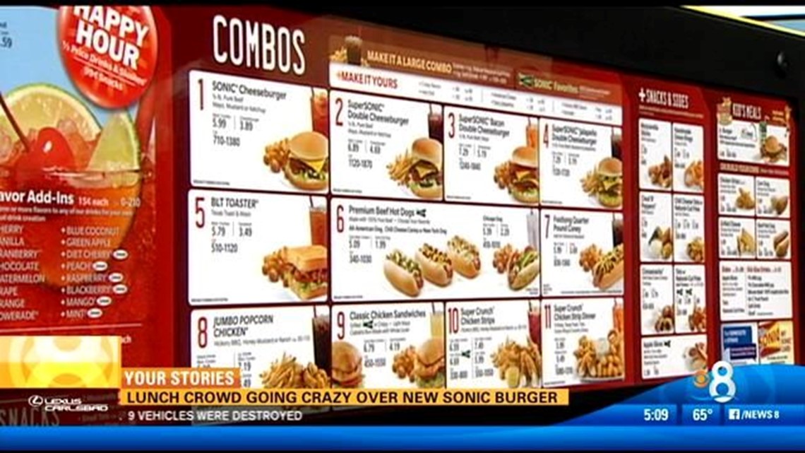 Lunch crowd goes crazy over new Sonic Burger | cbs8.com