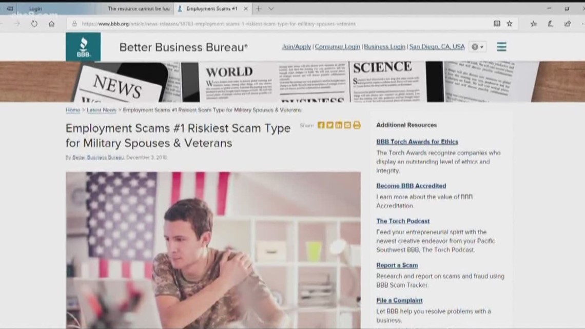 Scam Alert: Con artists targeting veterans | cbs8.com