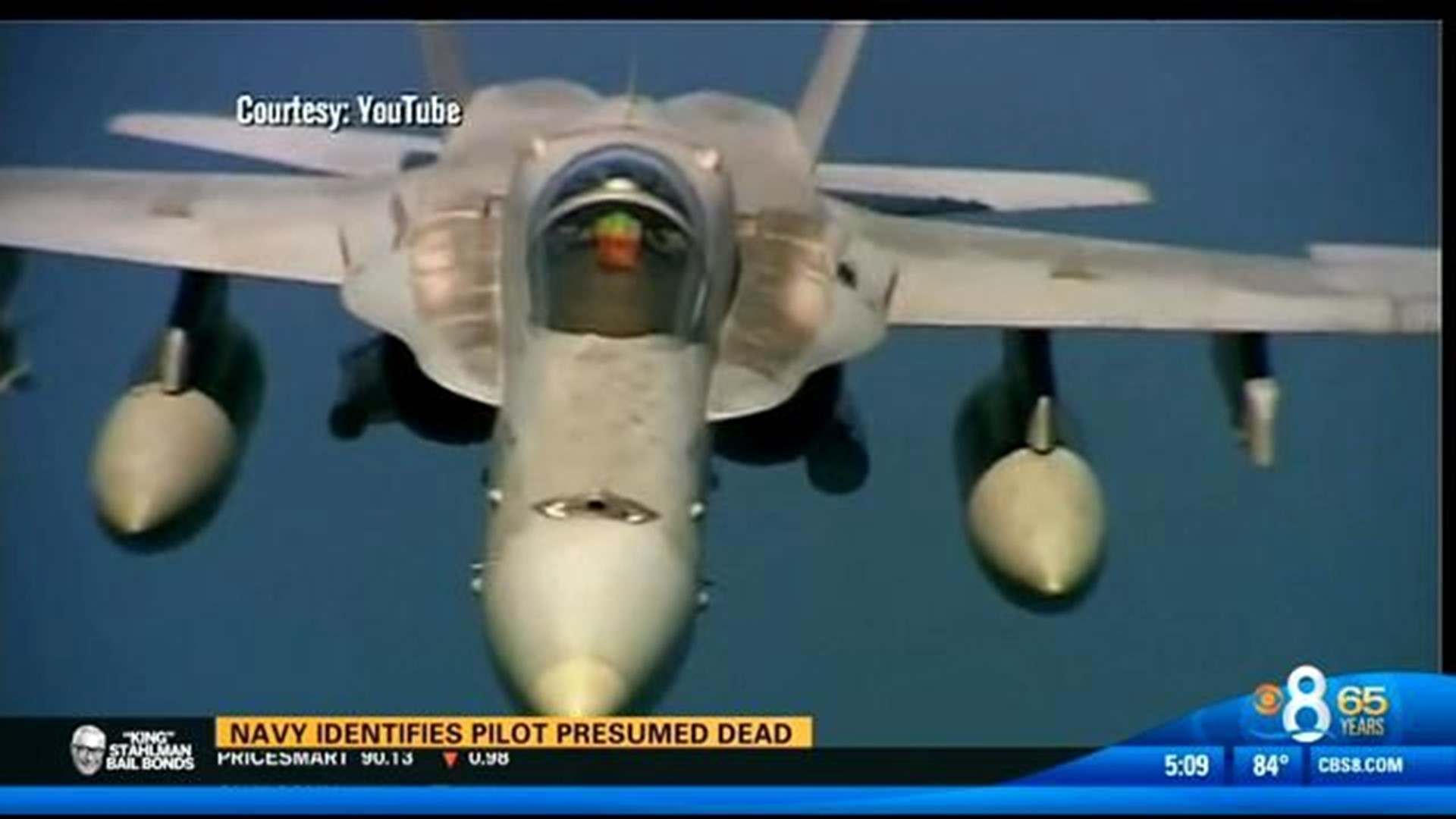 Navy identifies pilot presumed dead after crash | cbs8.com