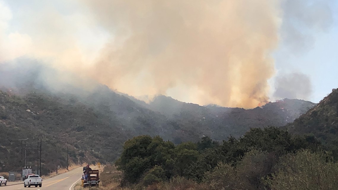 Crews make progress on Tenaja Fire in Murrieta, evacuation orders ...
