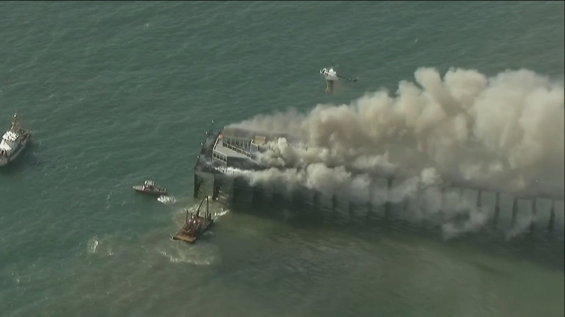 Fire erupts on iconic Oceanside Pier | 6 p.m. update | cbs8.com