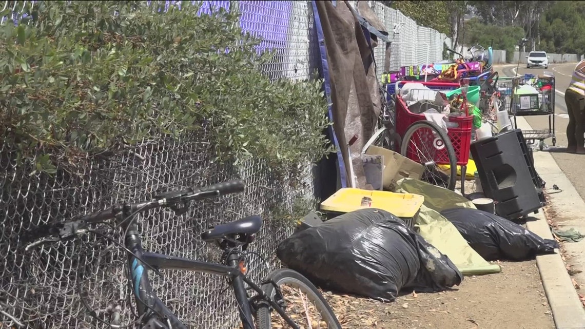Homeless encampment in Spring Valley concerns residents | cbs8.com