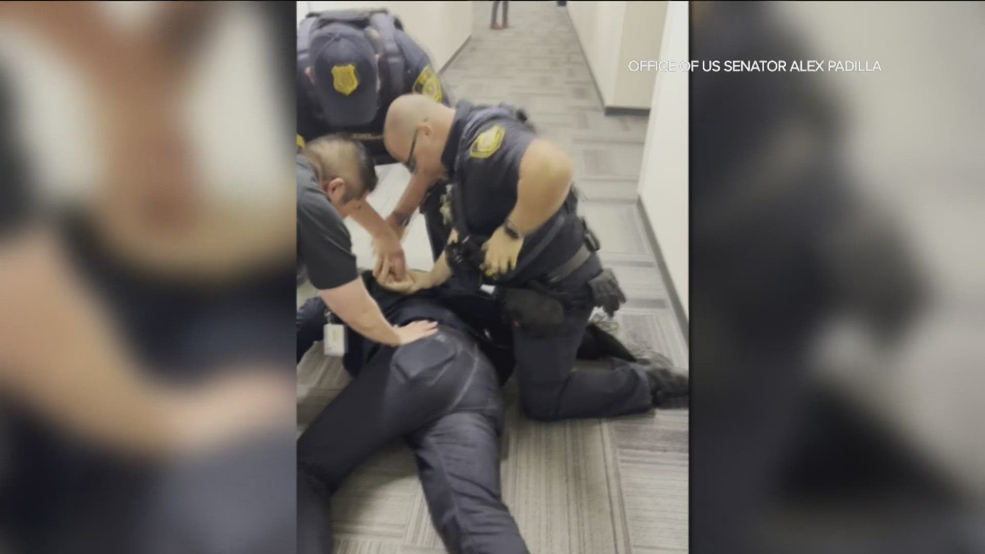Sen. Padilla forcibly removed from DHS Press conference | cbs8.com