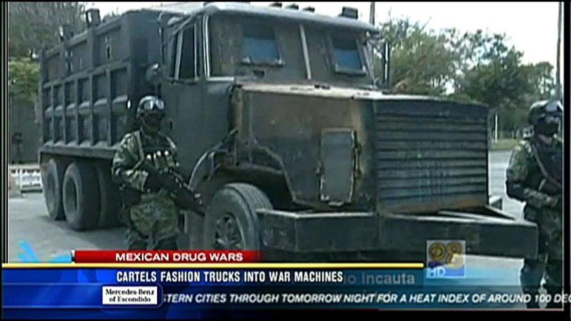 Mexican cartels fashion trucks into war machines | cbs8.com