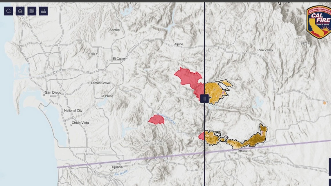 CAL FIRE map track wildfires, burn severity across California | cbs8.com