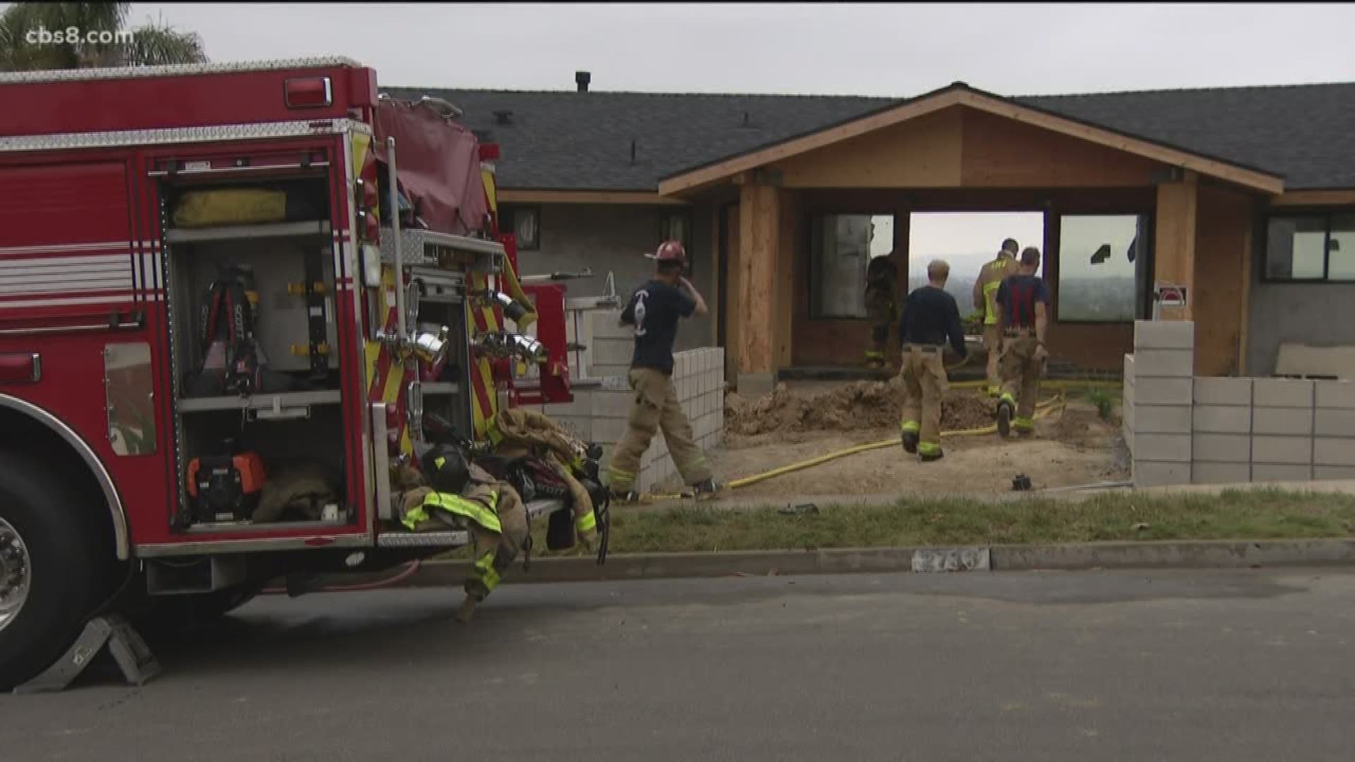 Arson fire damages home being built in La Jolla, arsonist loose | cbs8.com