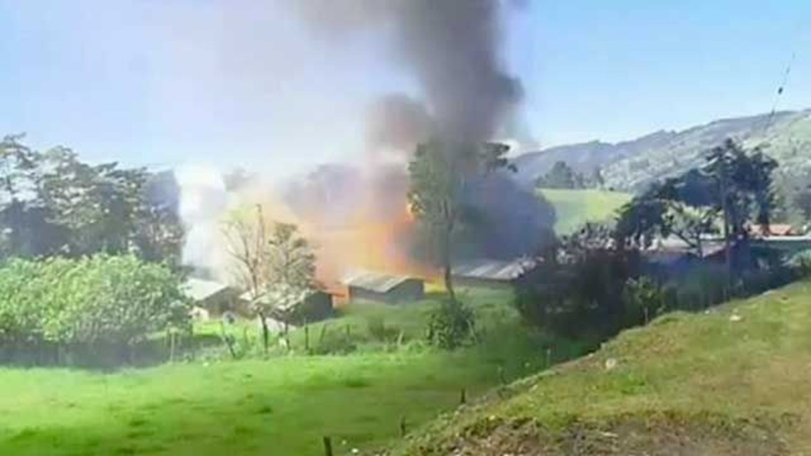 Caught on tape: Camera operator knocked down by huge firework factory ...