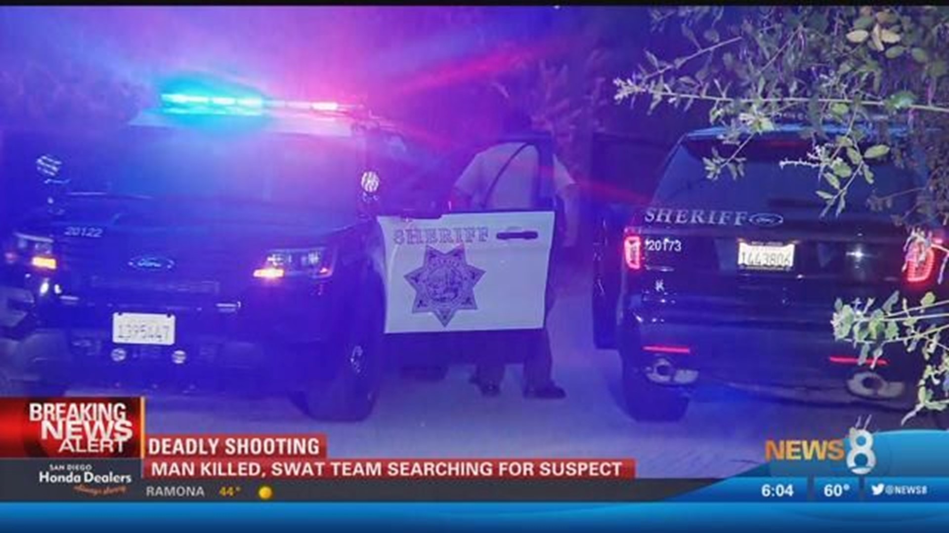 SWAT team searching for suspect in deadly Ramona shooting | cbs8.com