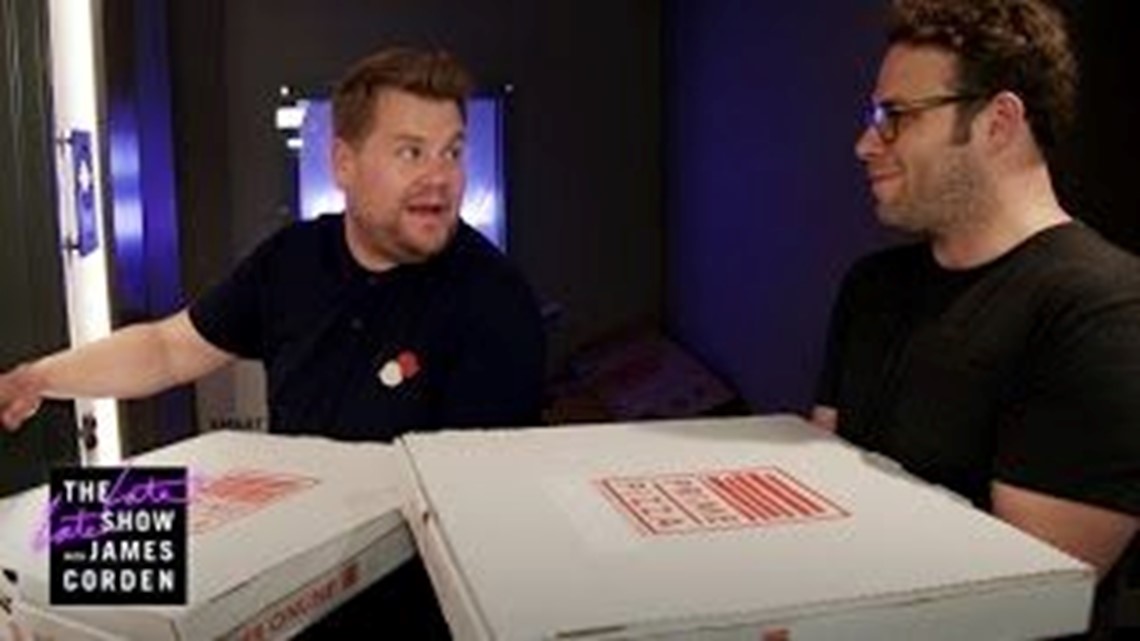 Mystery Pizza Box with Seth Rogen and Dominic Cooper | cbs8.com