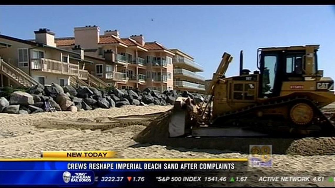 Crews reshape Imperial Beach sand after complaints | cbs8.com