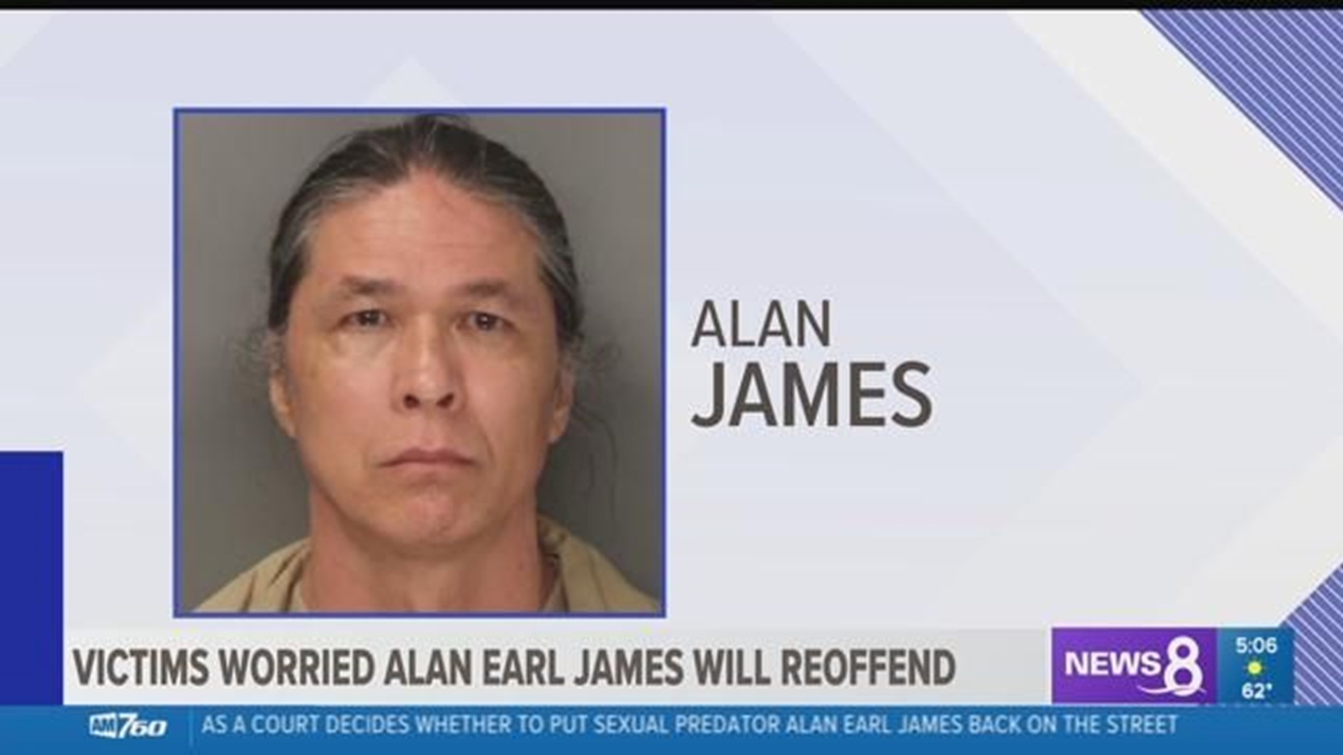 Hearing held on sexually violent predator Alan James | cbs8.com