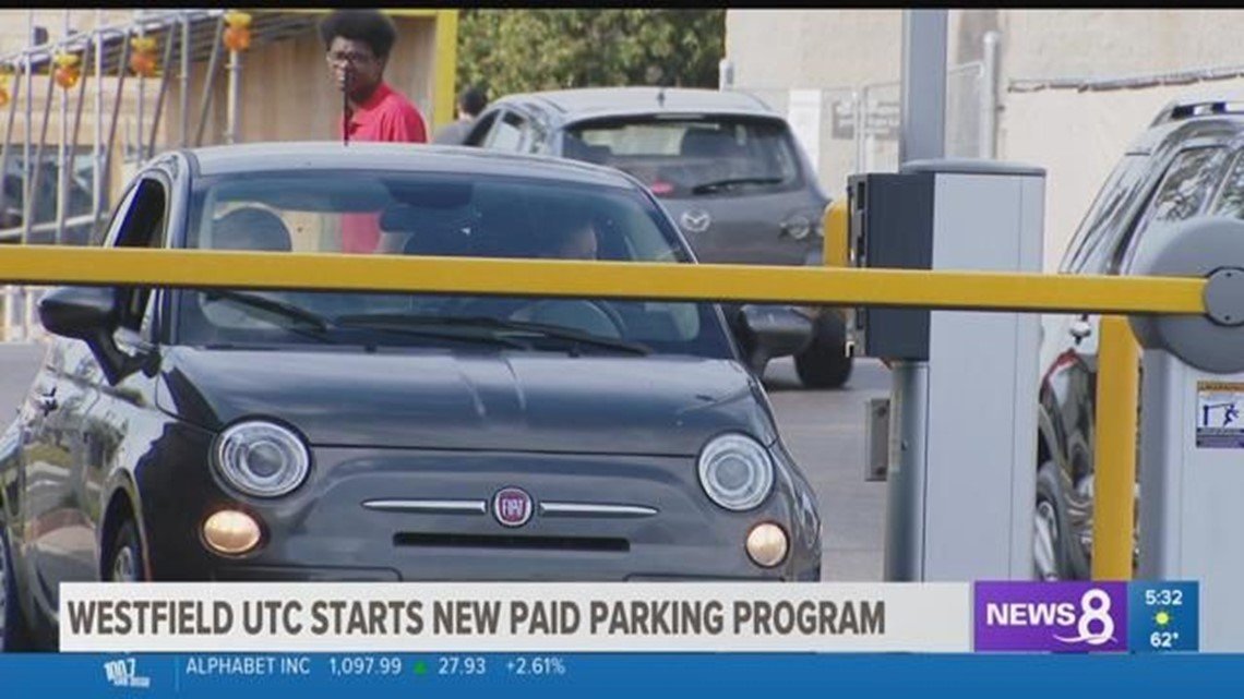 Westfield UTC starts charging for parking | cbs8.com