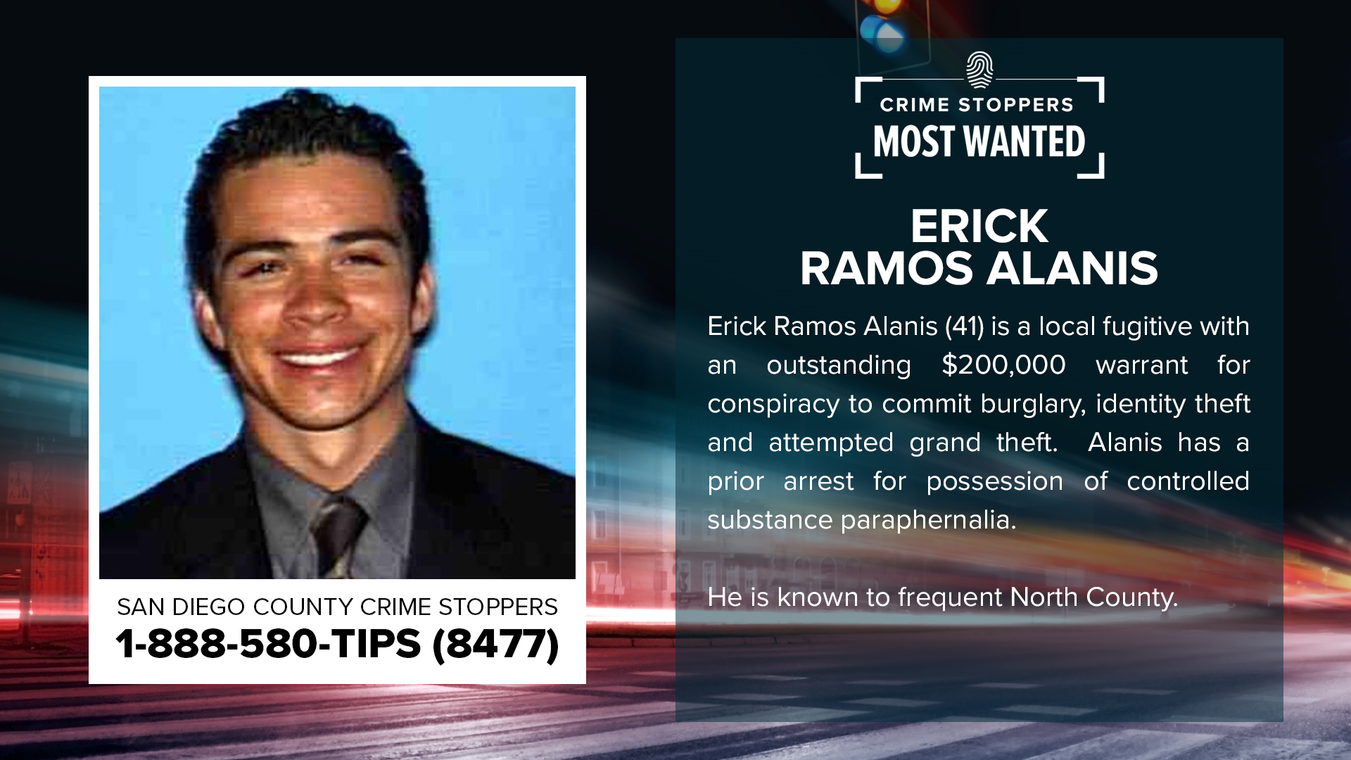 Wanted: Erick Ramos Alanis | cbs8.com