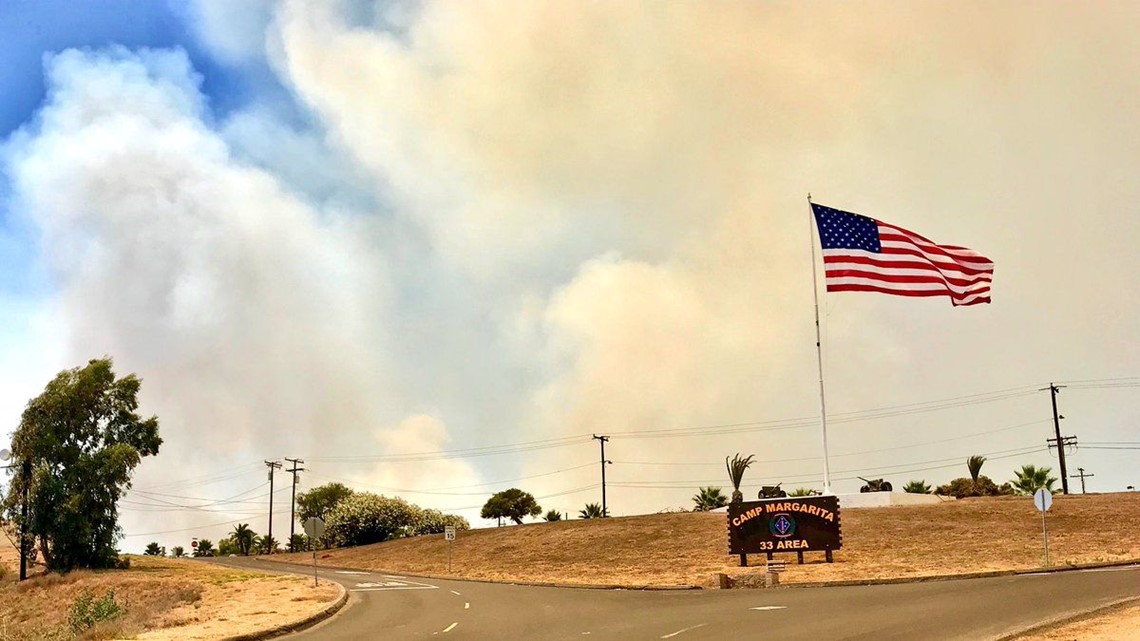 1,000-acre brush fire at Camp Pendleton fully contained | cbs8.com