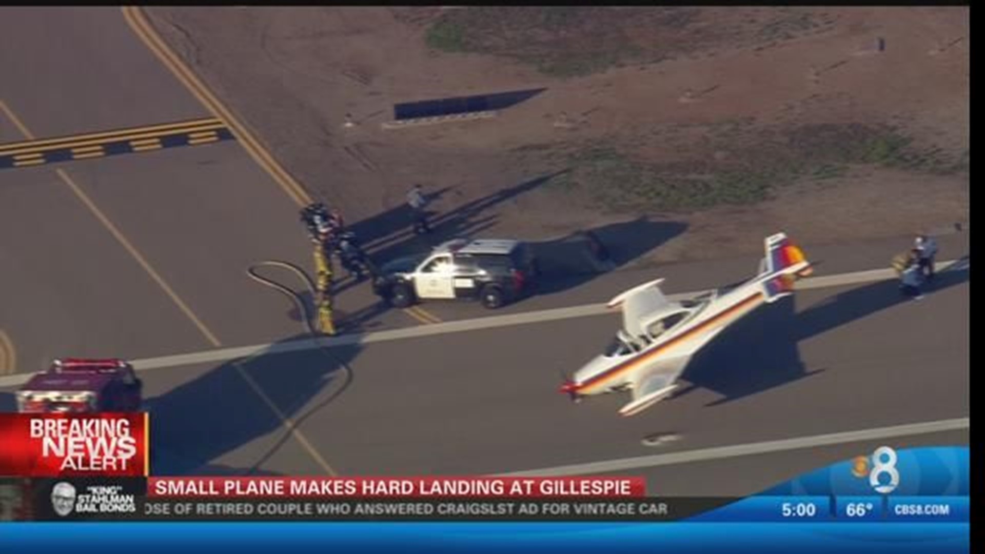 Small plane makes hard landing at Gillespie Field | cbs8.com