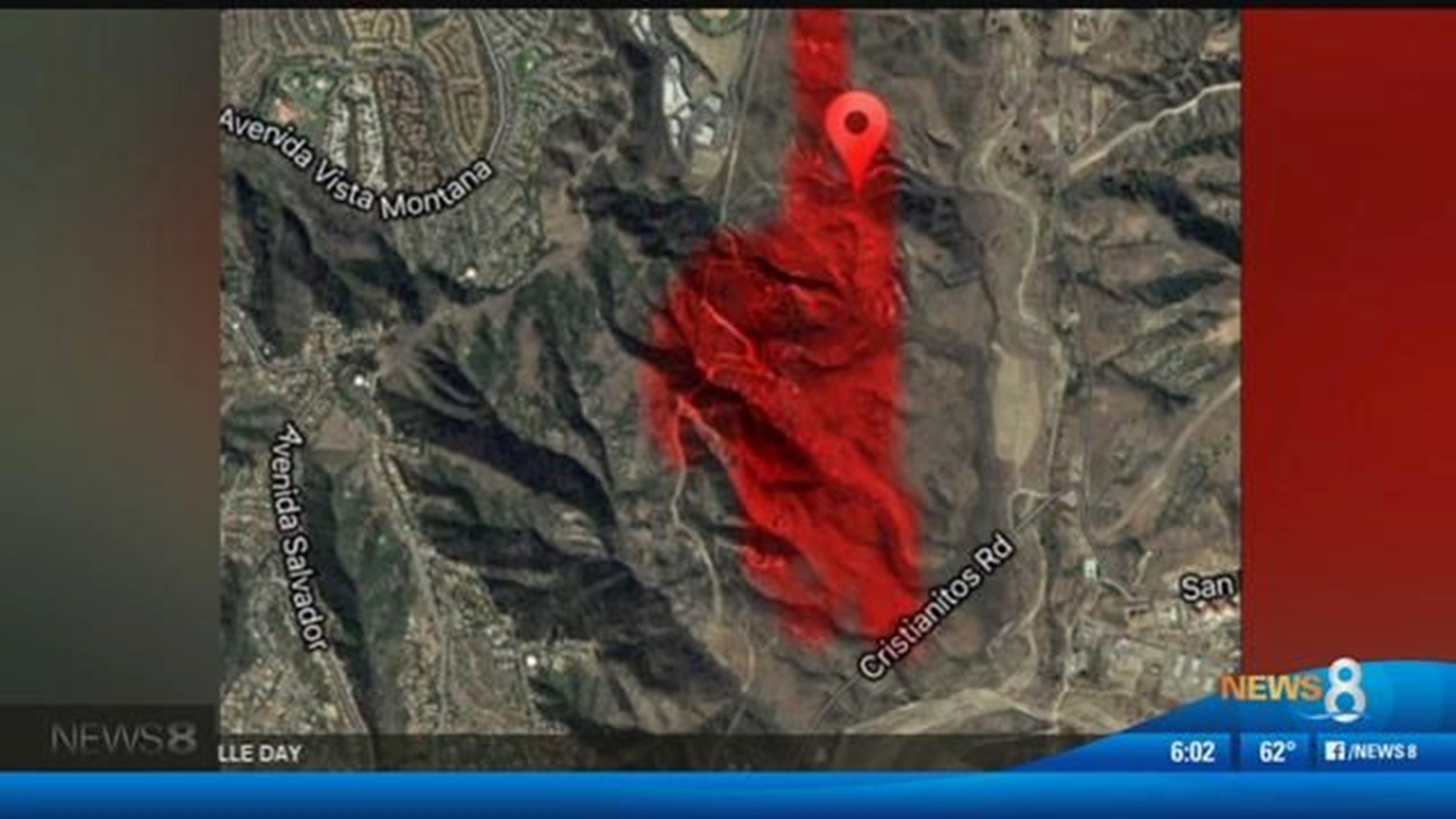 Fire burning on Camp Pendleton-San Clemente border | cbs8.com