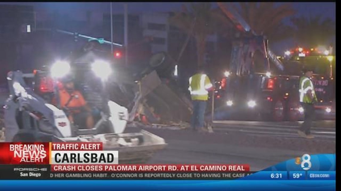 One hurt in multi-vehicle crash after truck spills bricks | cbs8.com