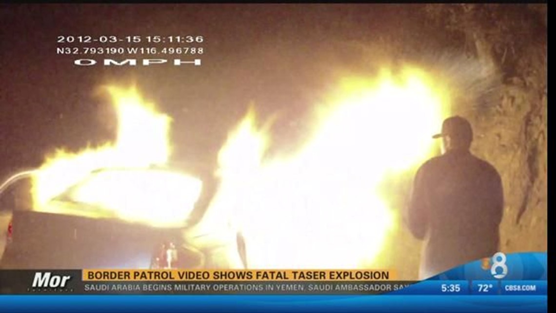 Border Patrol video shows fatal taser explosion | cbs8.com