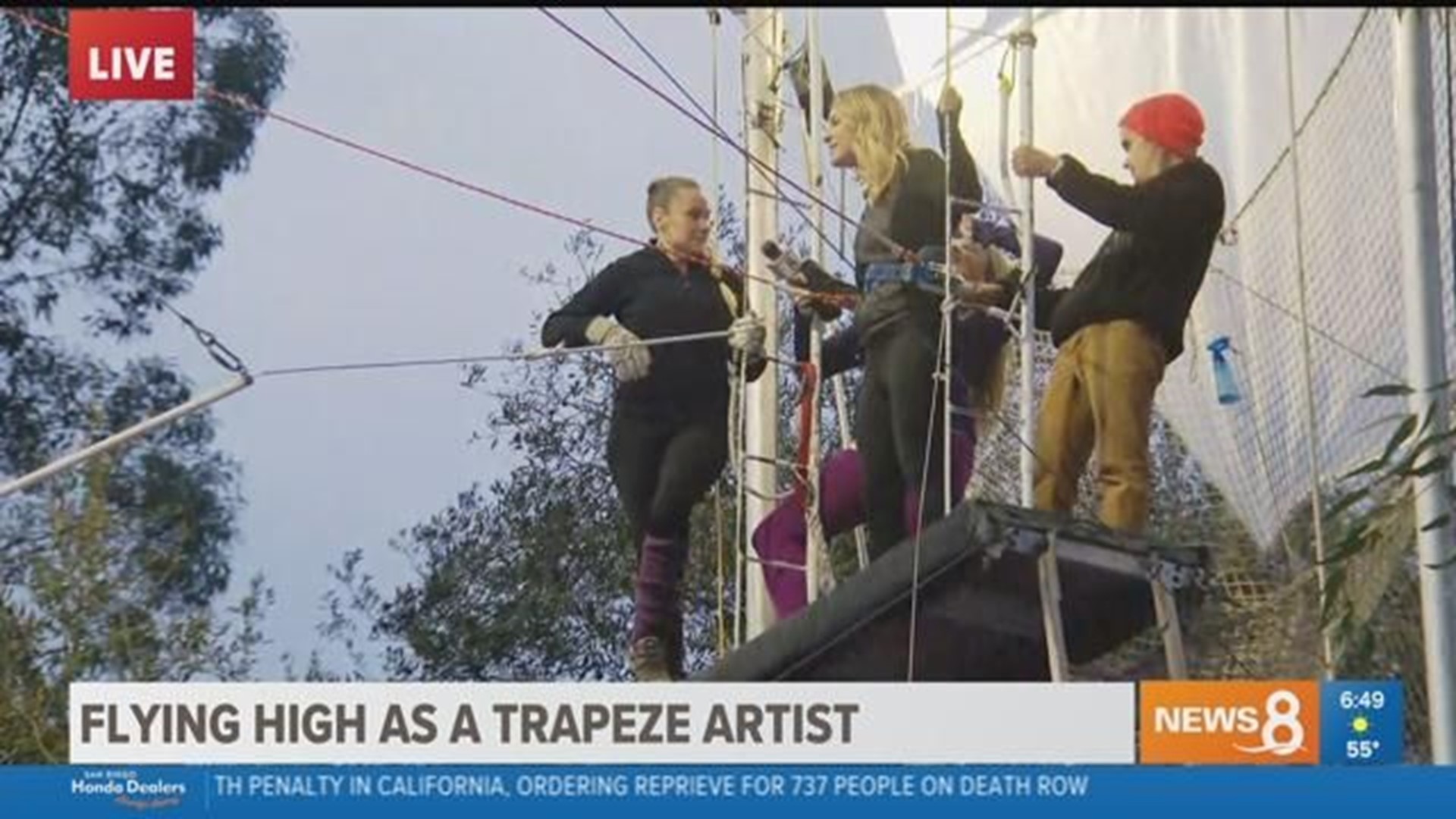 Learn to fly high as a trapeze artist in Escondido | cbs8.com