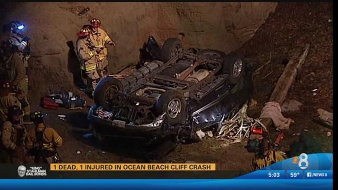One dead after car drives off cliff | cbs8.com
