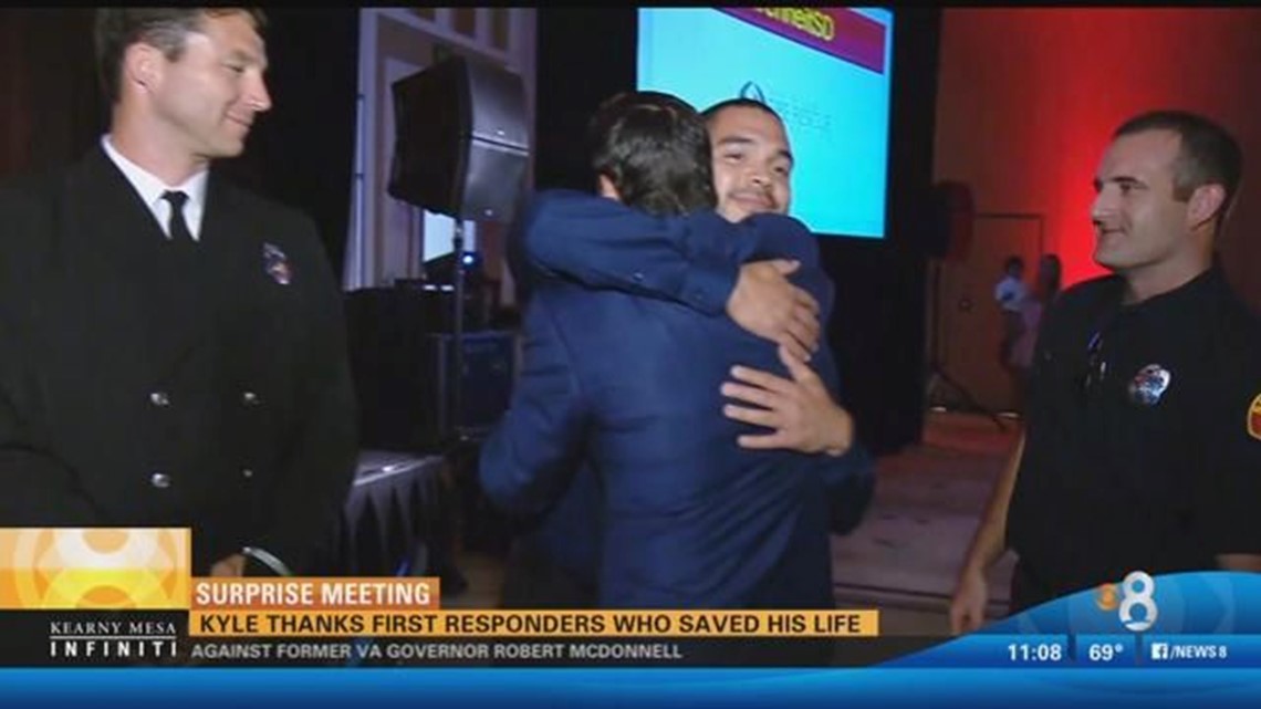 CBS News 8's Kyle Kraska thanks first responders who saved his life ...