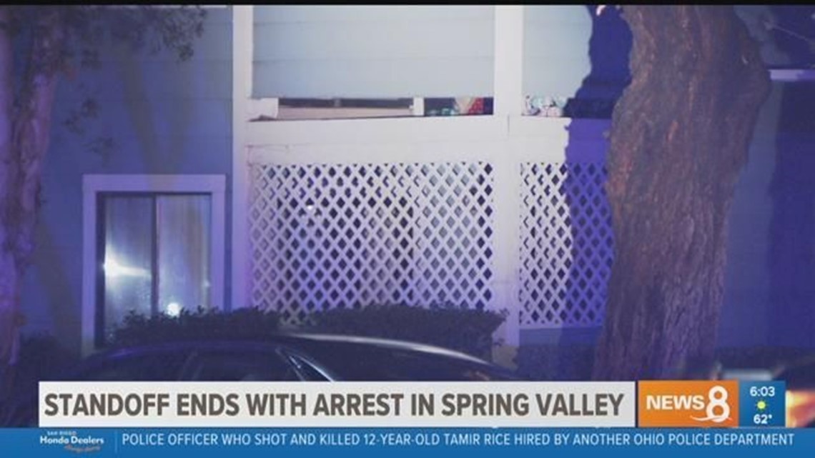 SWAT standoff ends with arrest in Spring Valley | cbs8.com