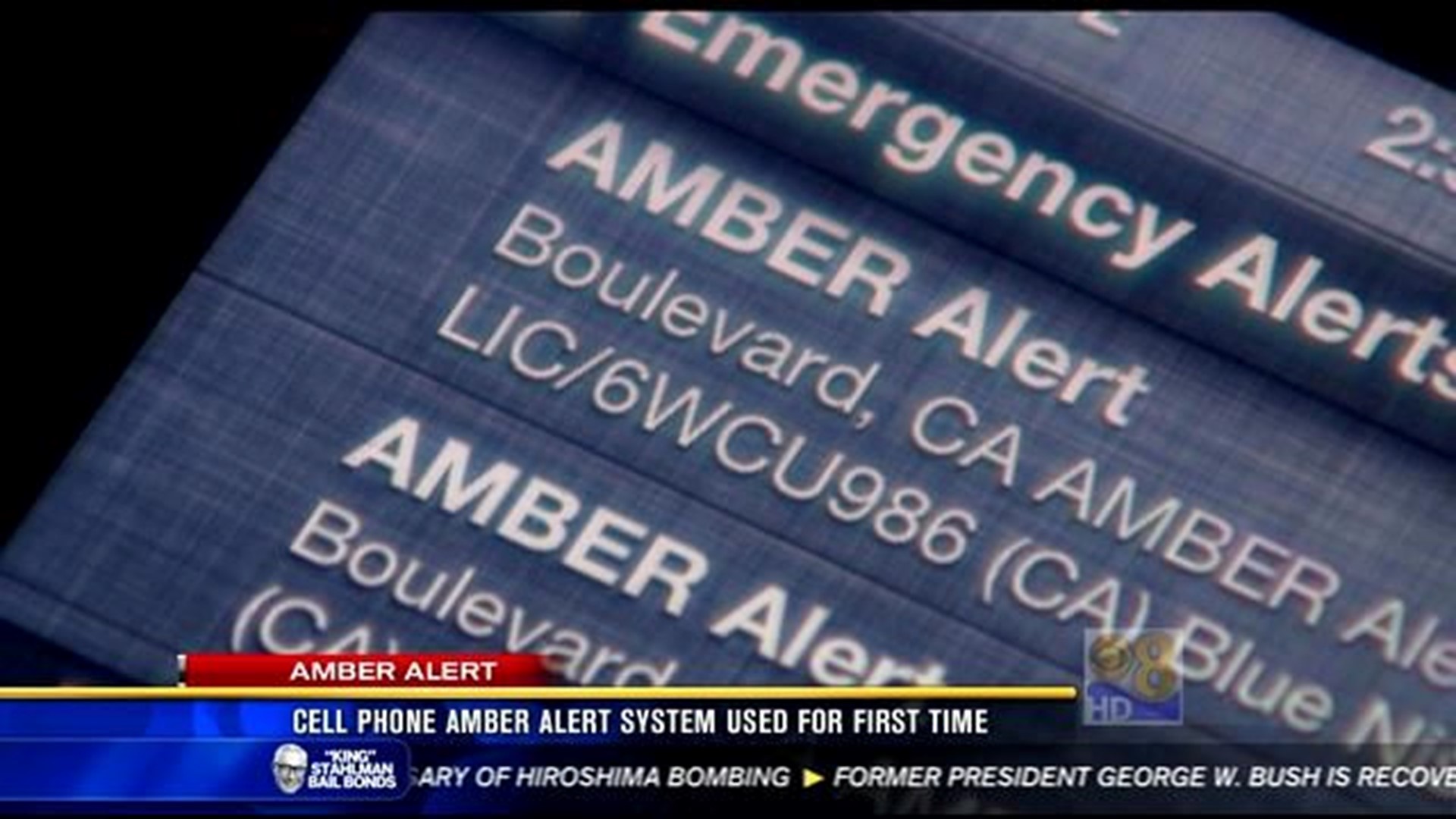 Cell phone Amber Alert system used for first time | cbs8.com