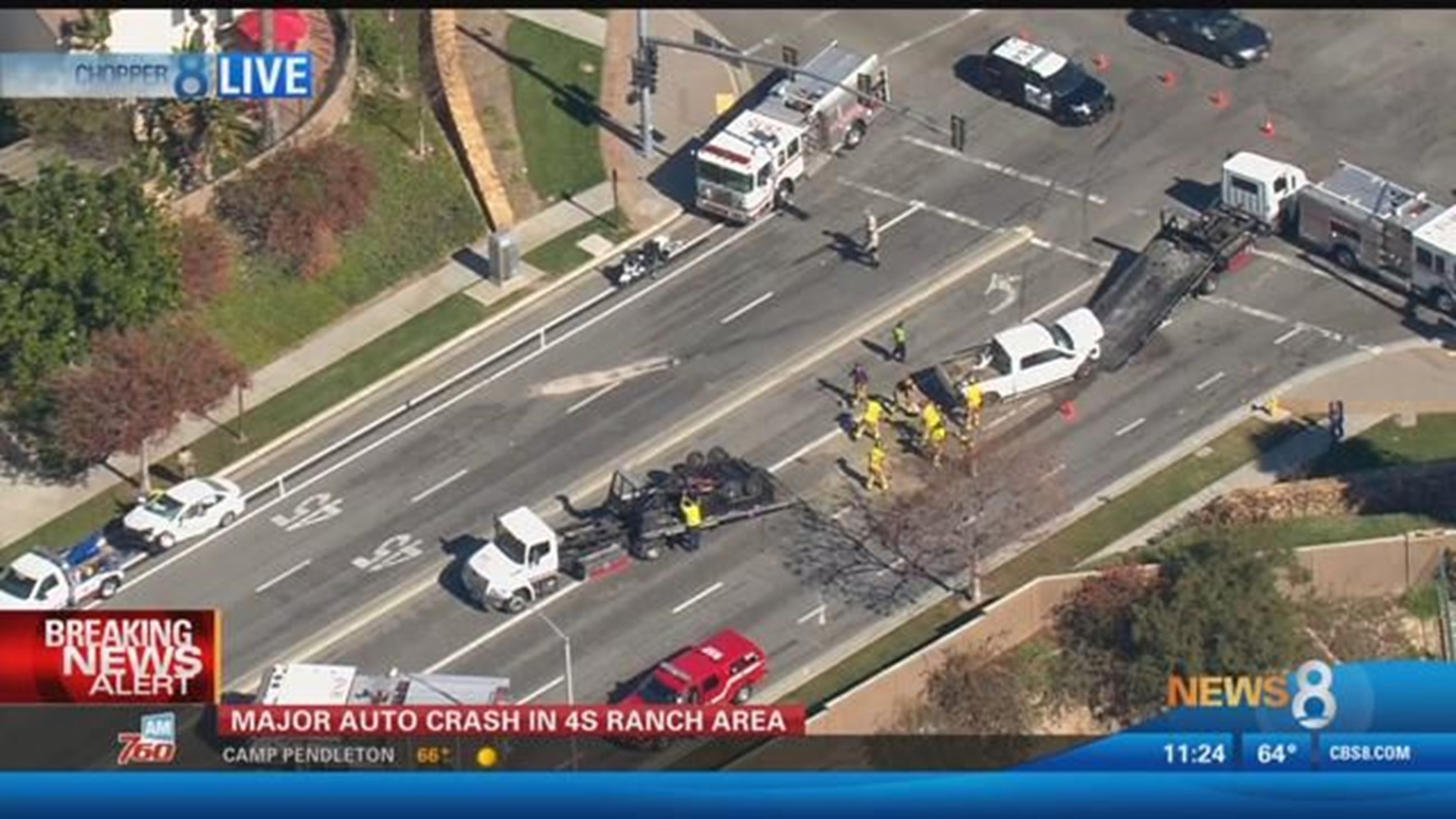 Multi-vehicle crash in 4S Ranch area | cbs8.com