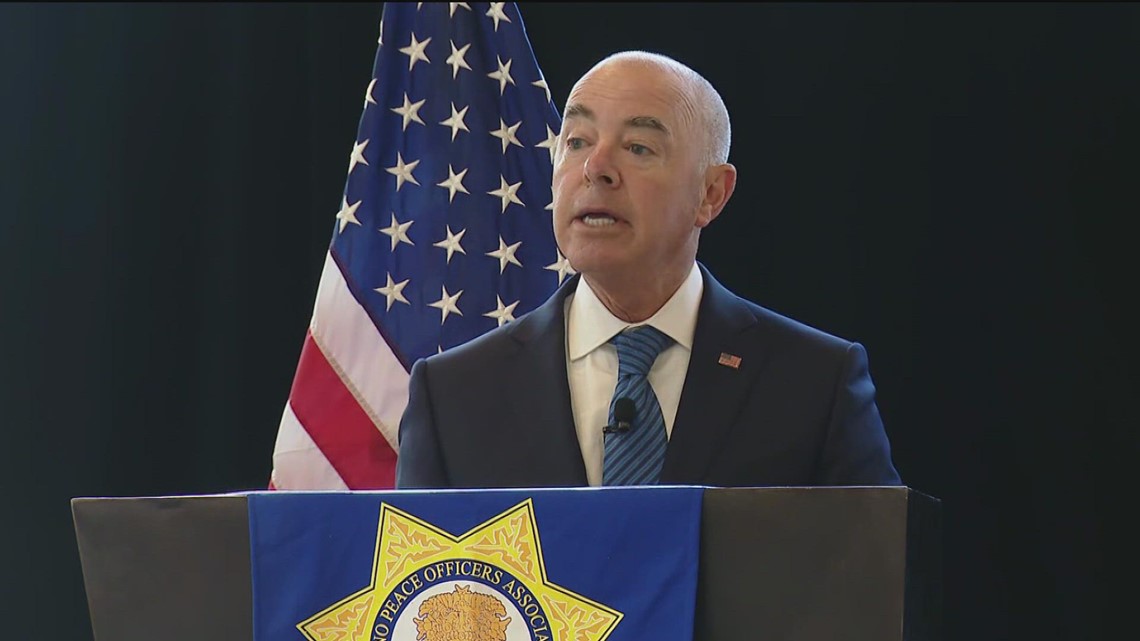 Mayorkas speaks at National Latino Police Officer's Association | cbs8.com
