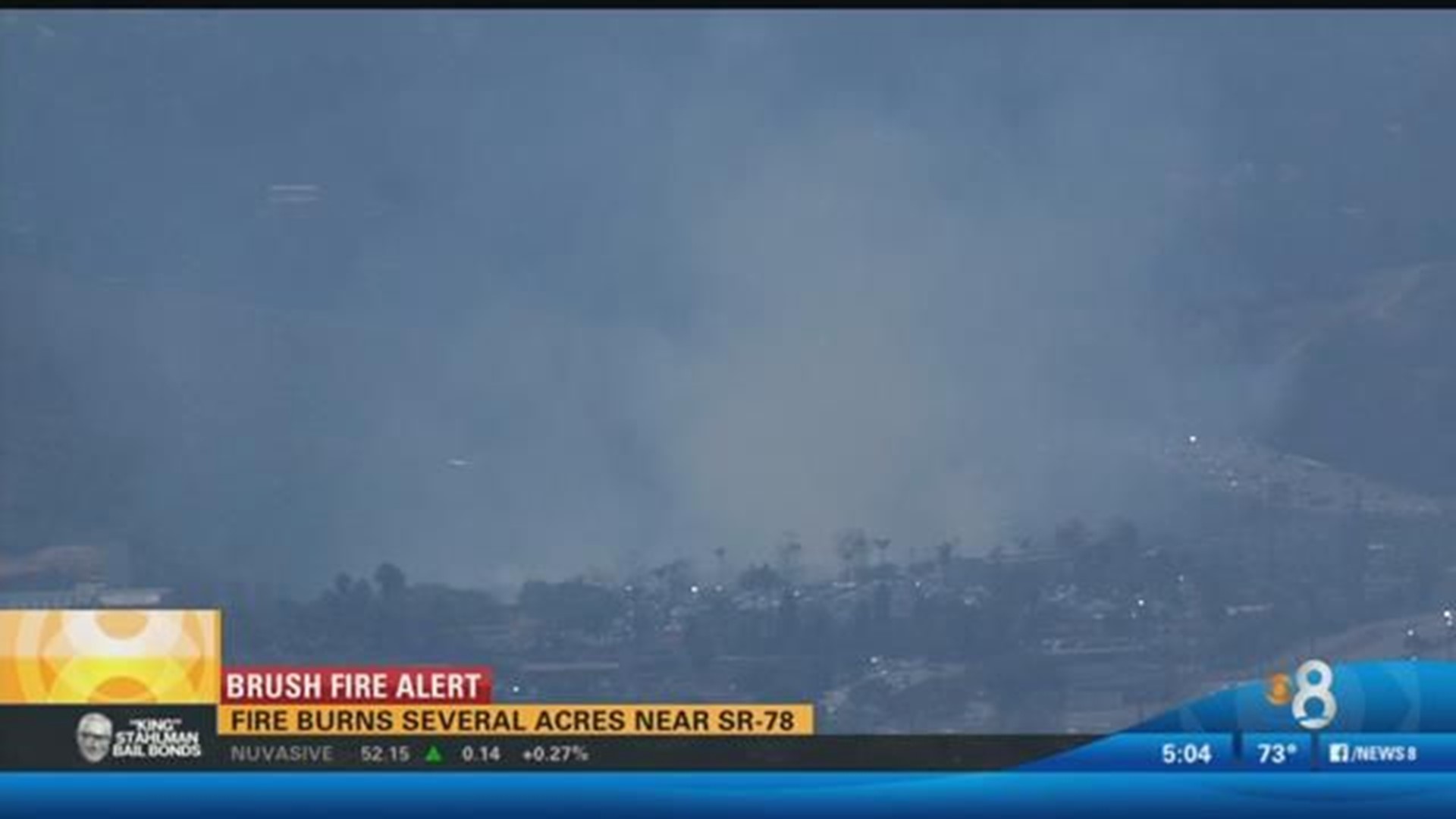 Oceanside brush fire near College Boulevard | cbs8.com