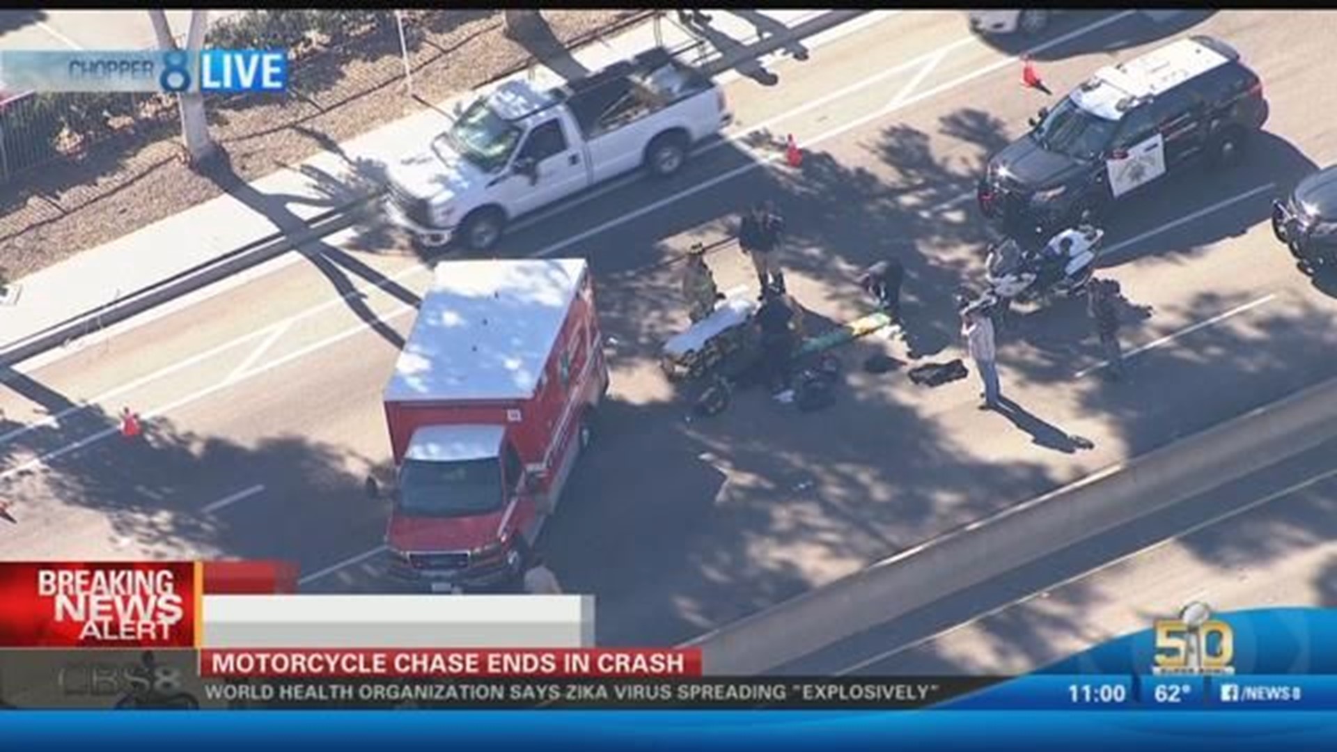 High Speed Motorcycle Chase Ends With Crash In Mission Valley