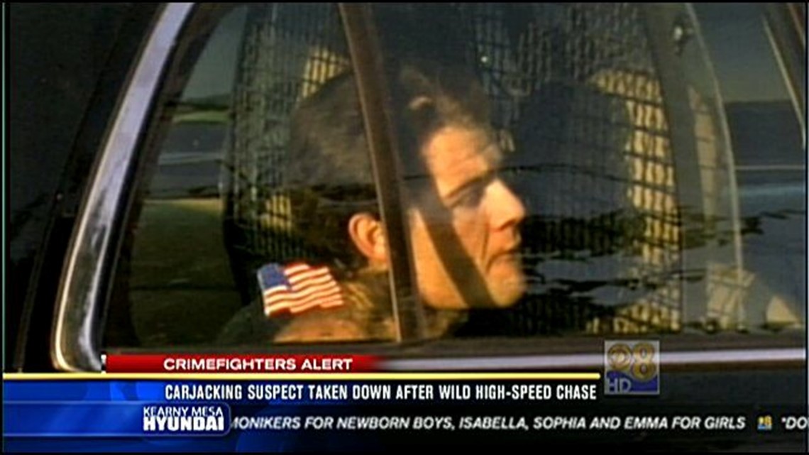 Carjacking suspect taken down after wild high-speed chase | cbs8.com