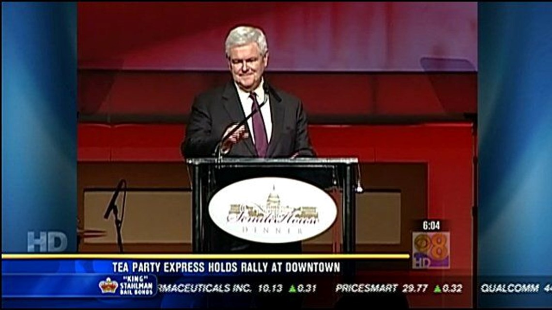 Tea Party Express holds rally in downtown | cbs8.com